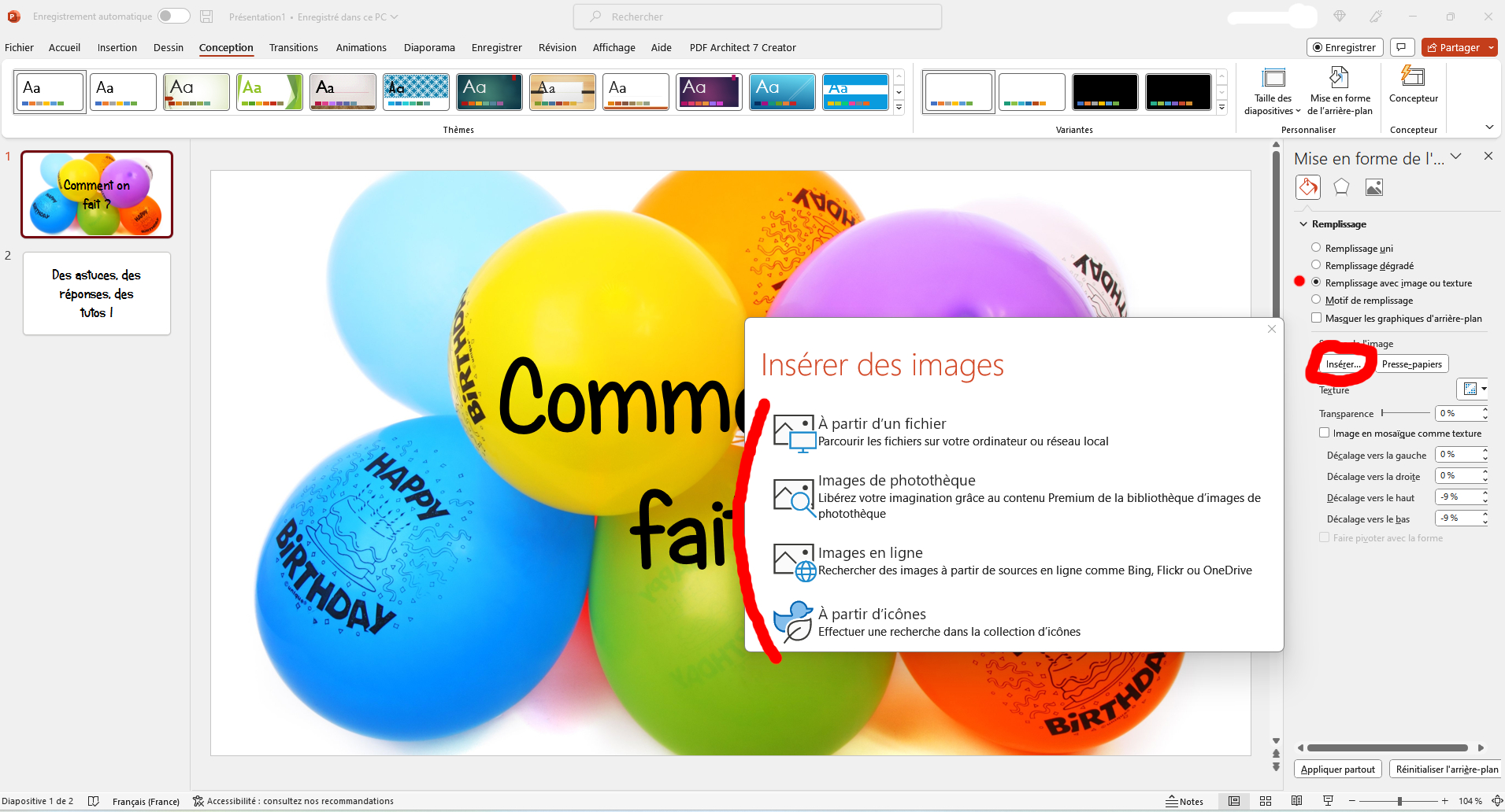 Comment modifier le fond d'un document Powerpoint ? - Comment on fait