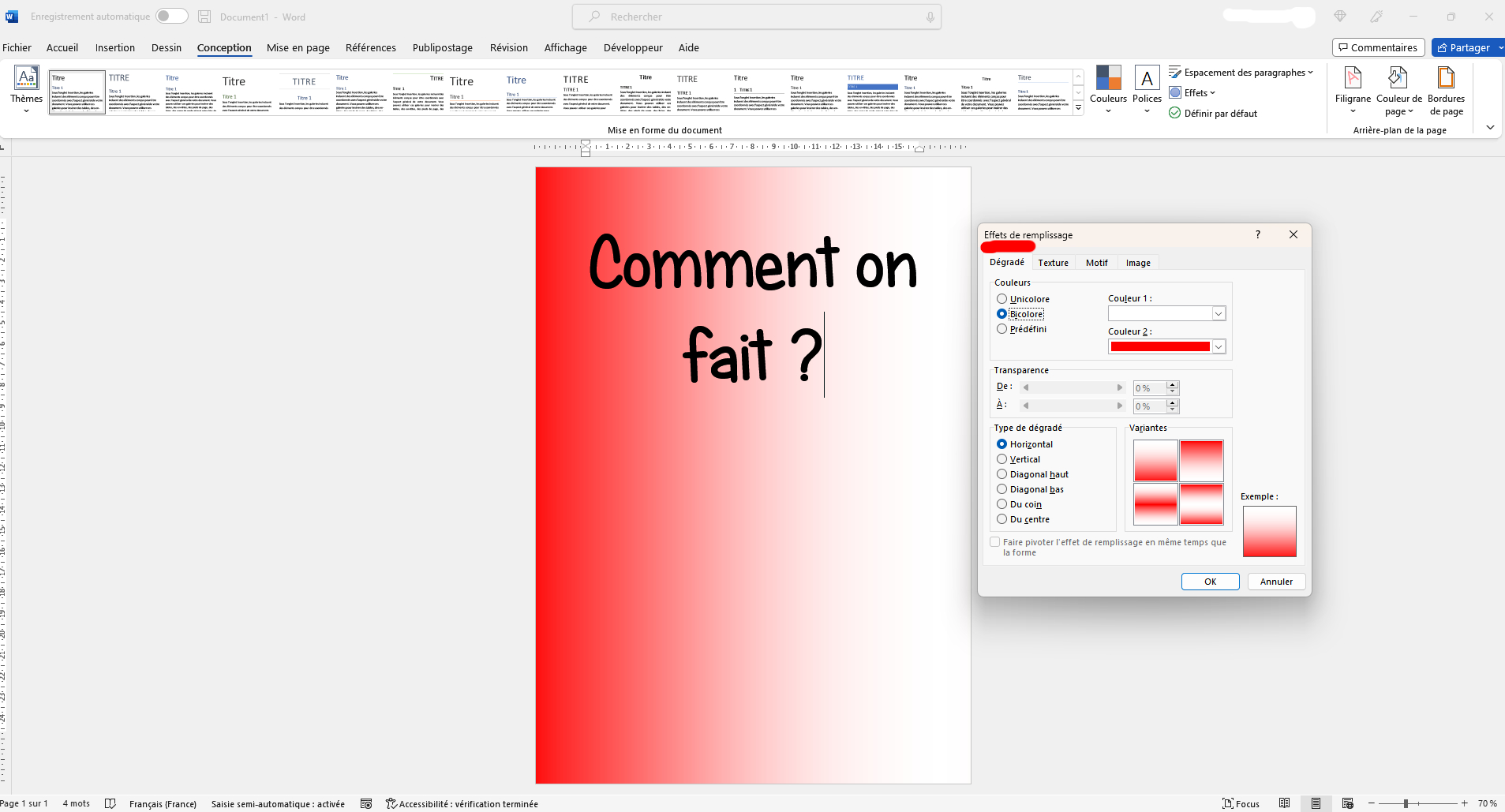 Comment modifier le fond d'un document Word ? - Comment on fait
