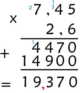 Comment poser une multiplication de nombres décimaux ? - Comment on fait